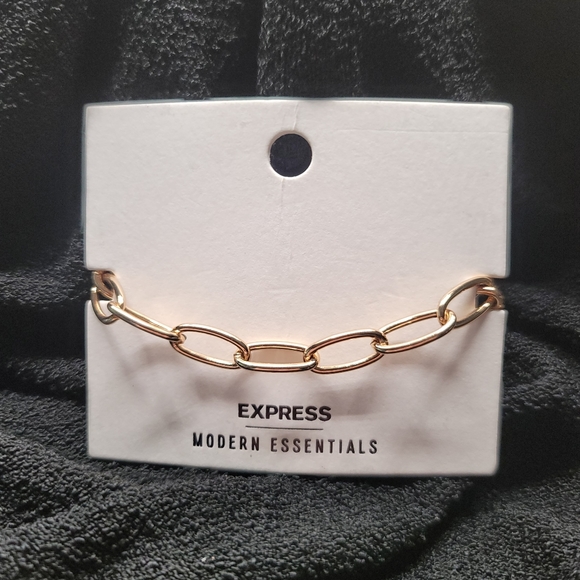 Express | Jewelry | New Express Super Cool Gold Chain Toggle Bracelet ...